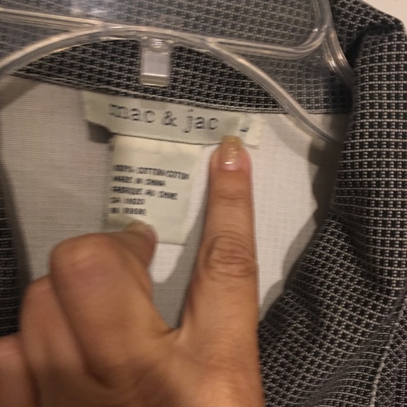 mac & jac | Jackets & Coats | Mac Jac Black And White Jacket 3 Pocket ...